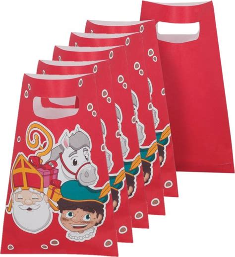 Sinterklaas Papieren Uitdeelzakjes X Stuks X Cm Sinterklaas