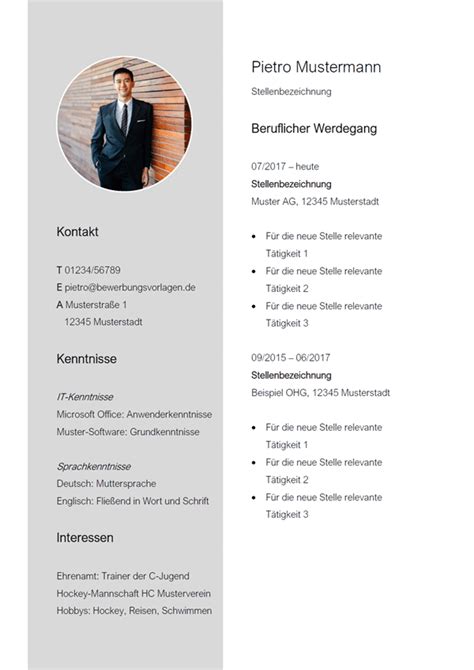 Lebenslauf Aufbau Inhalt Beispiele Tipps