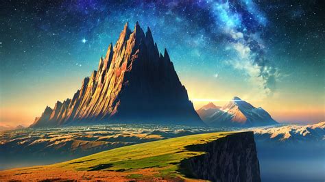 Fondos de pantalla Stable Diffusion 4k ai art paisaje montañas