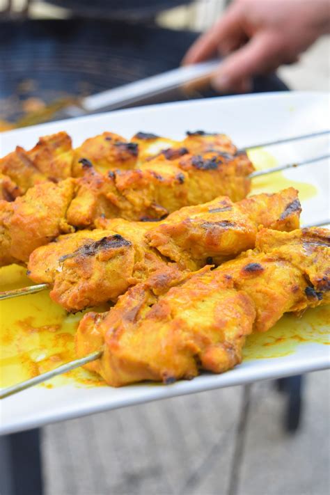 Brochettes De Poulet Au Curry Recette Pour Barbecue