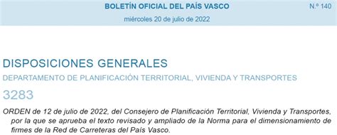 Publicación de la norma para el dimensionamiento de Firmes de la Red de