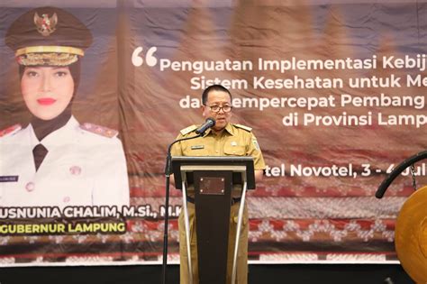Gubernur Arinal Buka Raker Kesehatan 2023 Ajak Jajaran Kesehatan