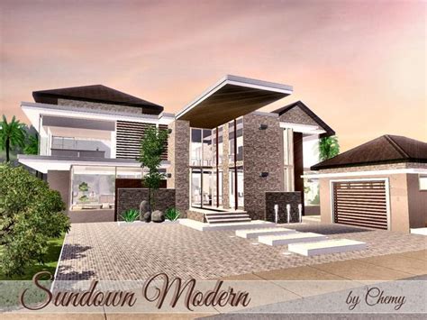 Chemy S Sundown Modern En Maison Moderne Sims Maison Maison