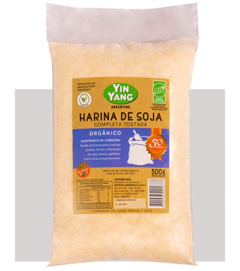 HARINA DE SOJA COMPLETA TOSTADA ORGÁNICA Yin Yang Argentina