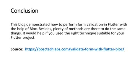 PPT How To Validate Form With Flutter BLoC PowerPoint Presentation