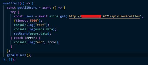 React Native Cannot Make Axios Get Request From My Expo App To My Net 6 Web Api Backend