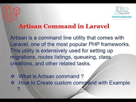 Laravel Lession 16 How To Create Custom Artisan Command In Laravel