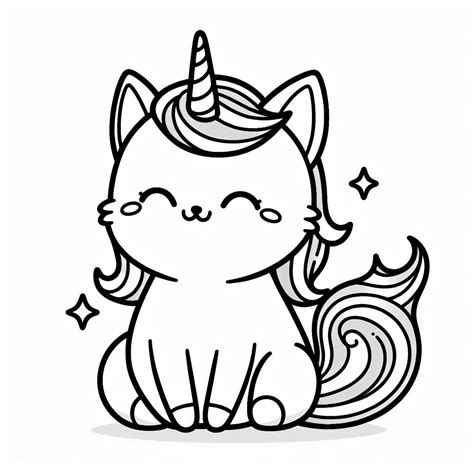 Dibujo Para Colorear Gato Unicornio Dibujos Para Colorear Ni O