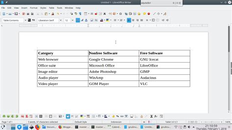 Easily Create Table On Blogger With Libreoffice Writer
