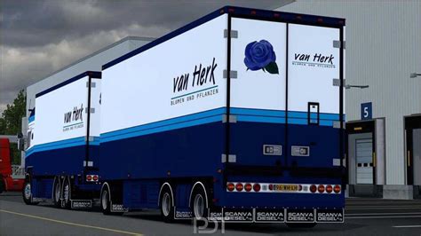 Scania R Trailer Van Herk V Ets Mods Euro Truck