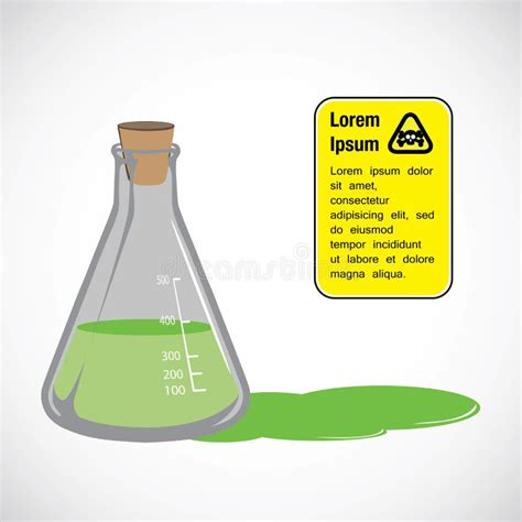 Frasco Con La Sustancia Química Tóxica Ilustración del Vector
