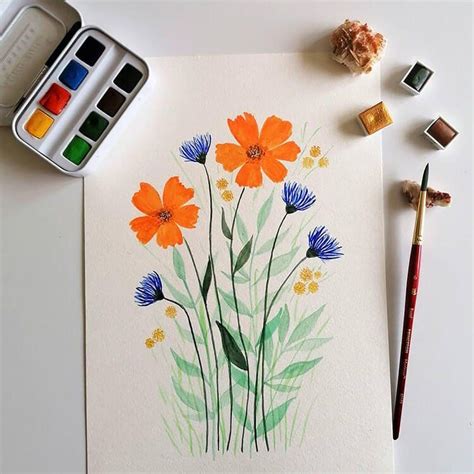 Easy Watercolor Flower Paintings To Inspire You Beautiful Dawn