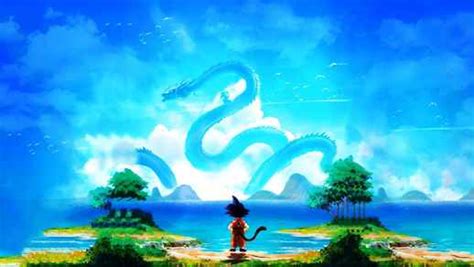 Kid Goku And Shenron Dragon Ball Desktop Background