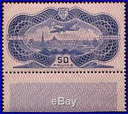Lot N3265a France Poste Aérienne N15 50f Burelé Neuf LUXE Timbres