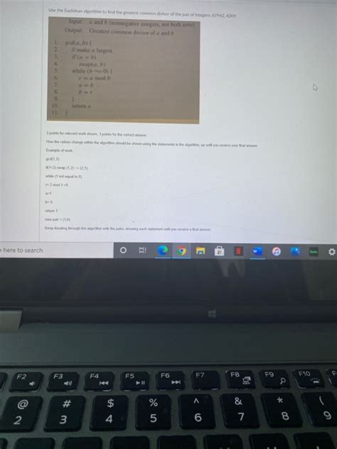 solved use the euclidean algorithm to find the greatest