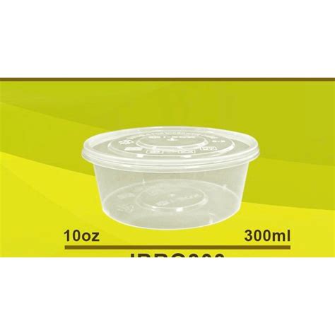 Pcs Round Microwavable Food Container Disposable Plastic Tub Ml