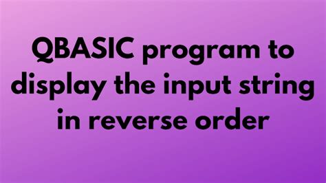 qbasic program to display the difference of input two numbers computer for see and neb
