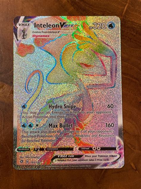 Inteleon VMAX 195 192 Rebel Clash Secret Rare Rainbow NM M Pokemon