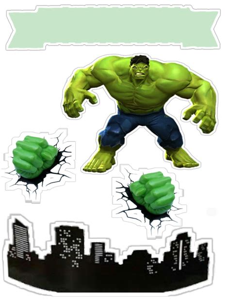 Hulk Toppers Para Tartas Tortas Pasteles Bizcochos O Cakes Para