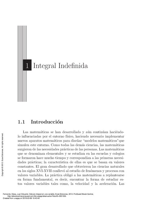 Cálculo integral en una variable Pg 15 39 1 Integral Indefinida 1