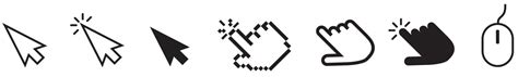 Computer Muis Klik Cursor Aanwijzer Cursor Cursors Pictogrammen Klik