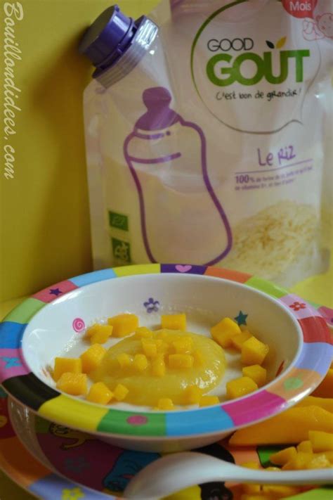 Premier porridge por riz dge bébé à la mangue et céréales de riz Good