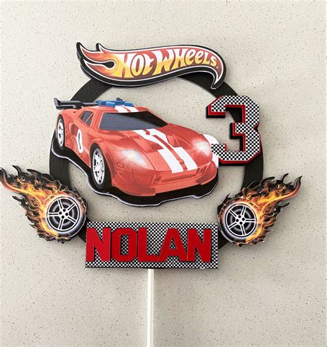 Personalized Hot Wheels Cake Topper Hotwheels Birthdaydecor Cars