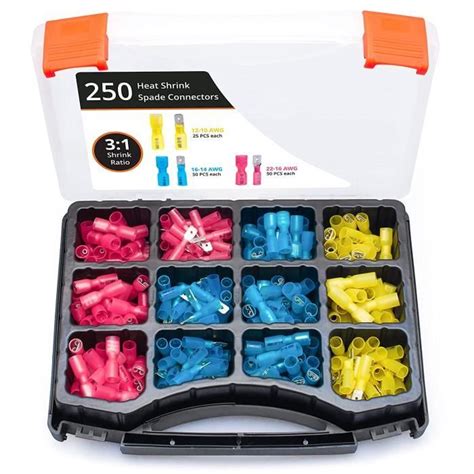 Wirefy 250 Pièces Kit de Cosse Electrique Plates Mâles et Femelles