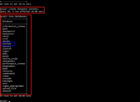 Belajar Membuat Database Di Mysql Sinauo