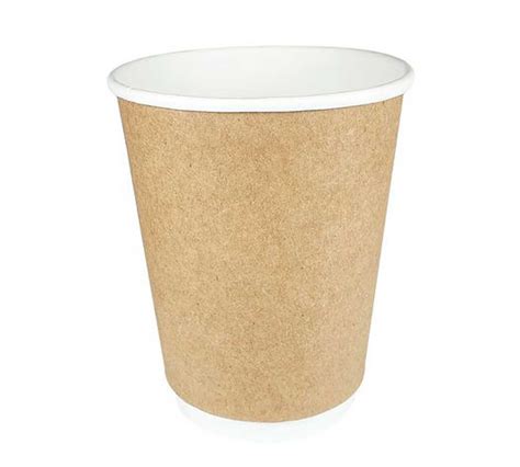 Vaso de Doble Capa de Cartón Kraft