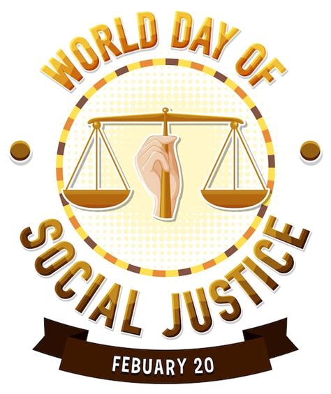 Bandera del día mundial de la justicia social Vector Gratis