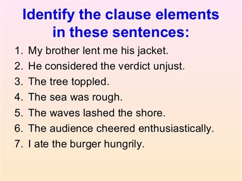 clause elements