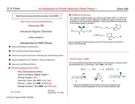 SOLUTION Advanced Organic Chemistry Lecture Notes Studypool