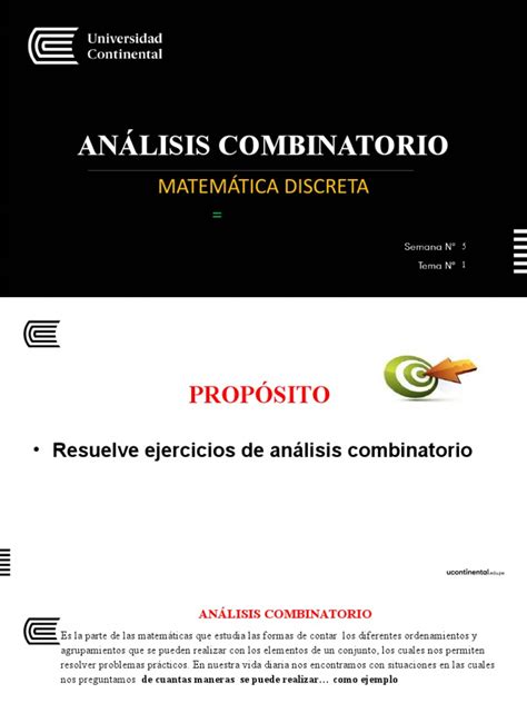 análisis combinatorio final pdf combinatoria matemáticas