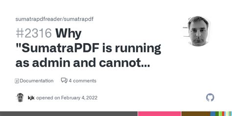 why sumatrapdf is running as admin and cannot open files from a non admin process error