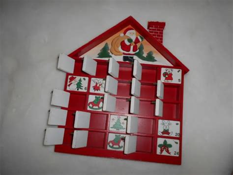 NOËL CALENDRIER DE L AVENT EN BOIS VINTAGE COLISSIMO GRATUIT 41 59