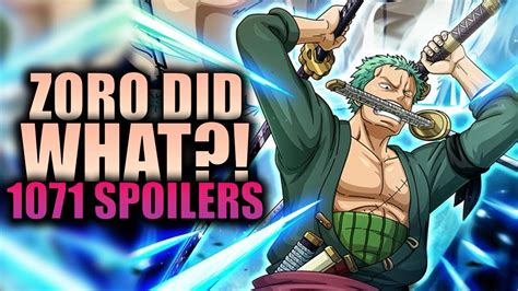 ZORO DID WHAT One Piece Chapter 1071 Spoilers YouTube