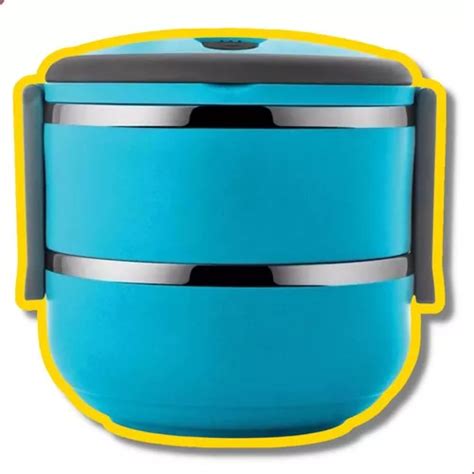 Marmita Dupla De Aço Inox Térmica Box 2 Compartimentos MercadoLivre