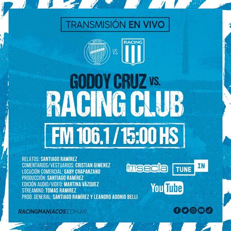 Racingmaníacos on Twitter RacingmaníacosRadio Hoy desde las 15
