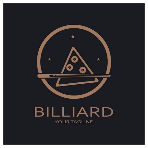 Premium Vector Simple Billiards Logo Template Illustration With