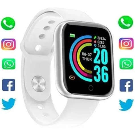 Relógio inteligente smartwatch D20 Y68 bluetooth monitor saúde Shopee