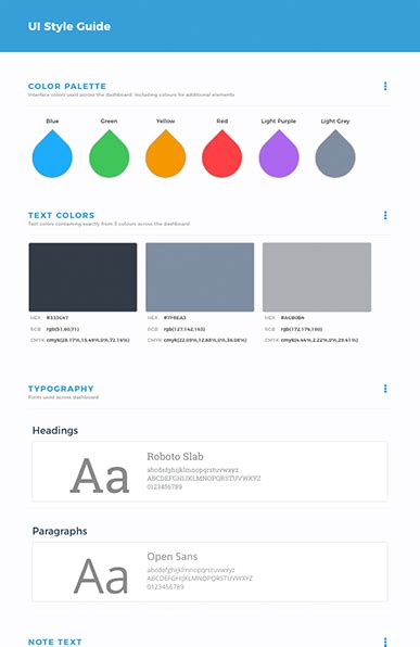 mockflow styleguide create design guidelines and ui specifications