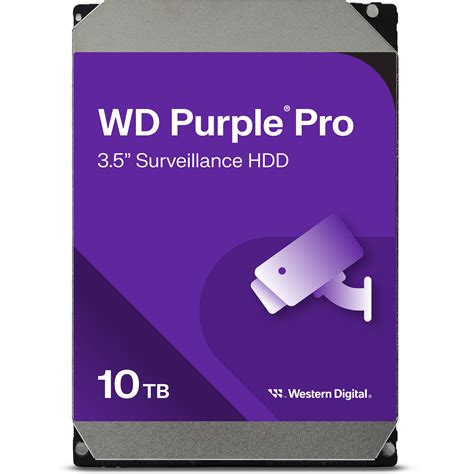 WD 10TB Purple Pro 7200 Rpm SATA III 3 5 Internal WD101PURP B H