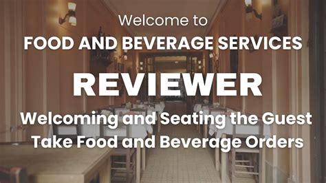 FOOD AND BEVERAGES SERVICES TEST QUESTIONS REVIEWER YouTube