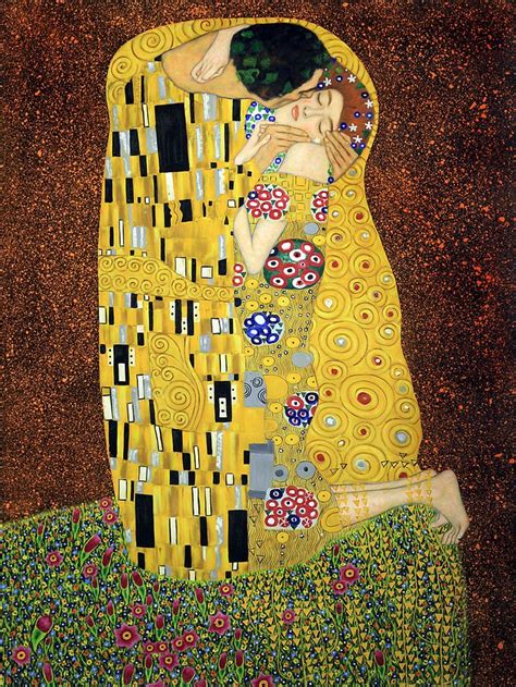 The Kiss Full View Reproduction At OverstockArt Klimt Paintings