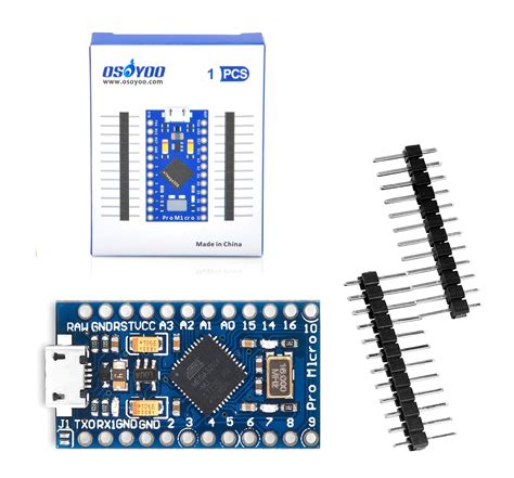 OSOYOO Pro Micro ATmega32U4 5V 16MHz Module Board With 2 Row Pin Header