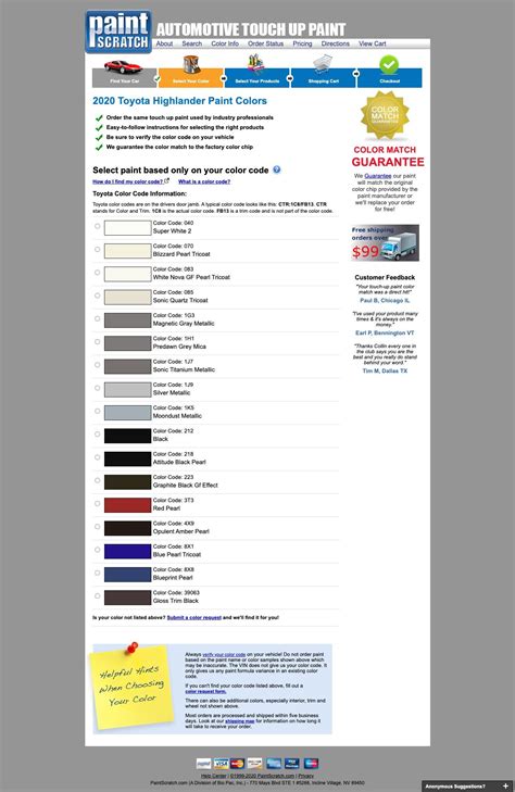 Toyota Camry Paint Code Guide Toyota Parts Center Blog 52 OFF