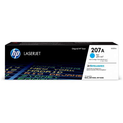 Original HP Color LaserJet Pro MFP M 283 Fdw W2211A 207A Toner Cyan