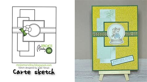 Scrapbooking Tuto Carte Sketch De No L Youtube