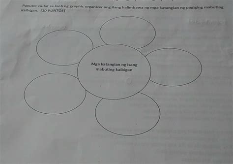 Panuto Isulat Sa Loob Ng Graphic Organizer Ang Ilang Halimbawa Ng Mga